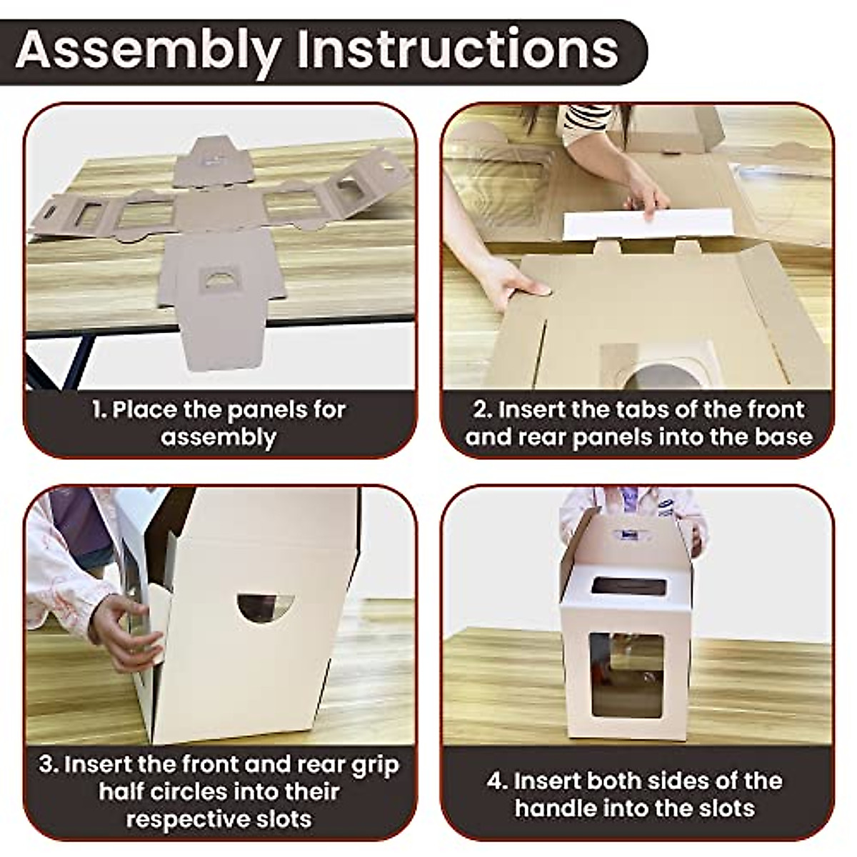 ValdiStore 4 Pack Tall cake boxes for tier cakes - 2 12 inch cake boxes 2 10 inch cake boxes Tall cake box cake boxes cake box cake carrier cajas para pasteles large cake box wedding cake boxes