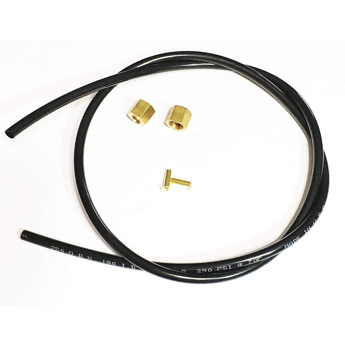 Sellerocity Kit Unloader Hose W/ 2 Nuts + Ferrule Combos 2 Inserts 24 Inches of 1/4 OD Tubing Compatible With Campbell Hausfeld ST117801AV, ST188820AV, ST188800AV