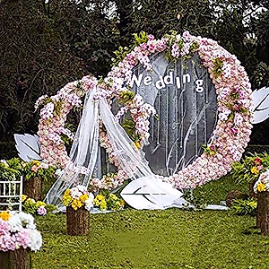 Blooming Paradise Artificial Fake 5Flowers Plants Silk Hydrangea Arrangements Wedding Bouquets Decorations Plastic Floral Table Centerpieces Home Kitchen Garden Party Festival Bar DIY (Light Pink)