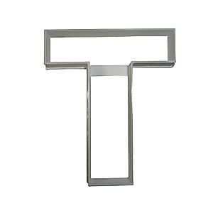 LETTER T 4 INCH UPPERCASE CAPITAL BLOCK FONT COOKIE CUTTER MADE IN USA PR4233