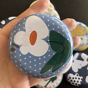 Rarapop 12 Pack Round Empty Tins Box Candle Jars, Small Travel Tin Cans, 1Oz Refillable Container Bottle Clip Tin for Candle, Lip Balm, Salve, Eye Shadow, Powder