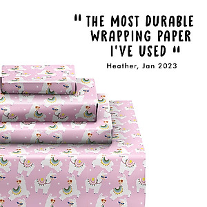 CENTRAL 23 - Llama Wrapping Paper - 6 Gift Wrap Sheets - Sassy Llamas - Pink - Birthday Wrap for Women Her Girls Teenagers