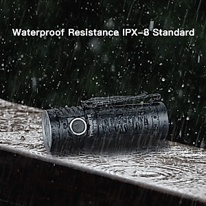 ThruNite T1S Magnetic Tailcap Mini Flashlights, USB C Rechargeable Flashlight with SST40 LED, 1212 Lumen, 184 Meters Long Throw EDC Flashlight - Black CW