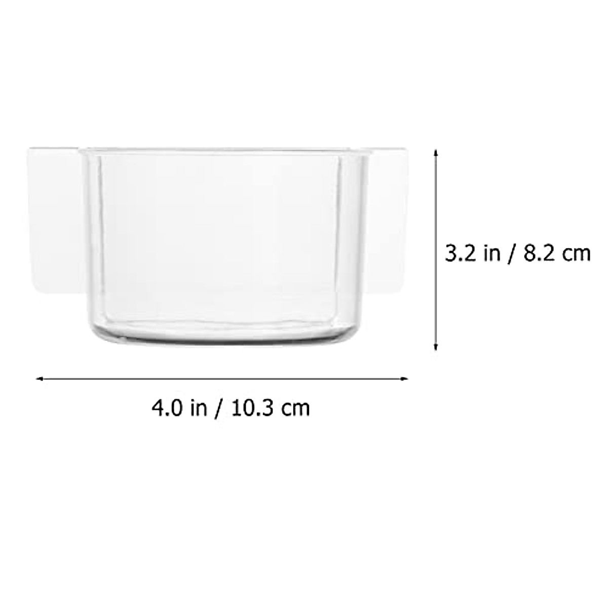 TEHAUX Birds Feeder, 2pcs Bird Cage Cups Prevents Spillage Thickened Semicircle Bird Bowls Clear Bird Water Dispenser for Bird Pigeon Parrot