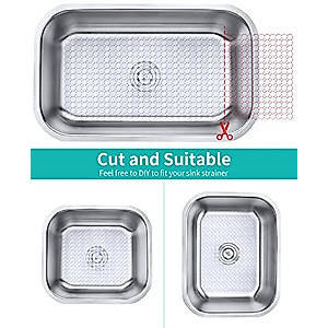 Bligli 2-Pack Kitchen Sink Mat: PVC Adjustable Sink Protector | Sink liner Pad | Dish Drying Mats, Easy to Clean & DIY Cut | 15.7 x 11.8 inch (Clear)
