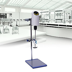 Lab Digital Overhead Stirrer Mixer 42-Quart 50000mpas 100-2000RPM, Laboratory Top-Mounted Electric Mixer Digital Display Agitator and Stainless Steel Stir Bar 100-240V-L8