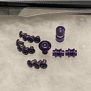 Translucent Purple Torx Screws, Thumb Stud & Standoff for Benchmade 940-2 Knife