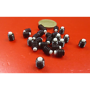 Black Oxide Steel Nylon Tip Set Screw 1/4"-20 x .250" Thread Length 25 pcs