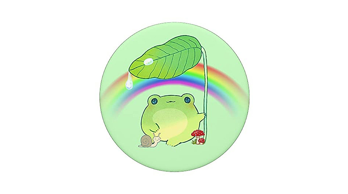 Kawaii Cute Frog Lover Rainbow Cottagecore Aesthetic PopSockets ...