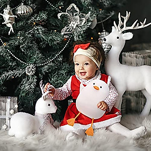 DRUNKENRIVER Cute Duck Stuffed Animals Sleeping Pillows Gifts for Girls Teens White Plushie Hugging Animal Super Soft Toys Christmas, Valentine's Day Gifts (White,13.7inches)