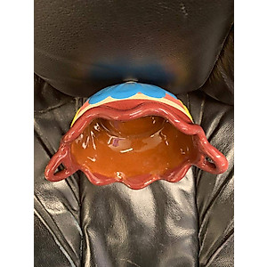 2-Made in Mexico Grande Liso Plato Hondo Para Menudo Caldo Pozole Sopa Pozolero Ceramico Cazo Casserole Dish Serving Bowl Soup Cereal Beans Rice Stew Mole Frijol Carnitas 5" Mexicana