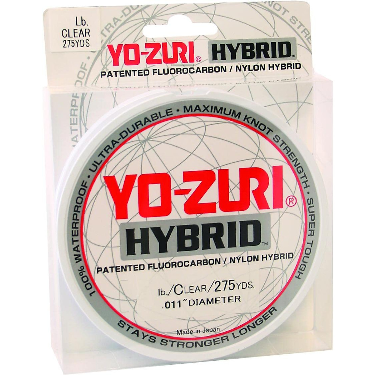 Yo-Zuri 275-Yard Hybrid Monofilament Fishing Line, Clear, 15-Pound