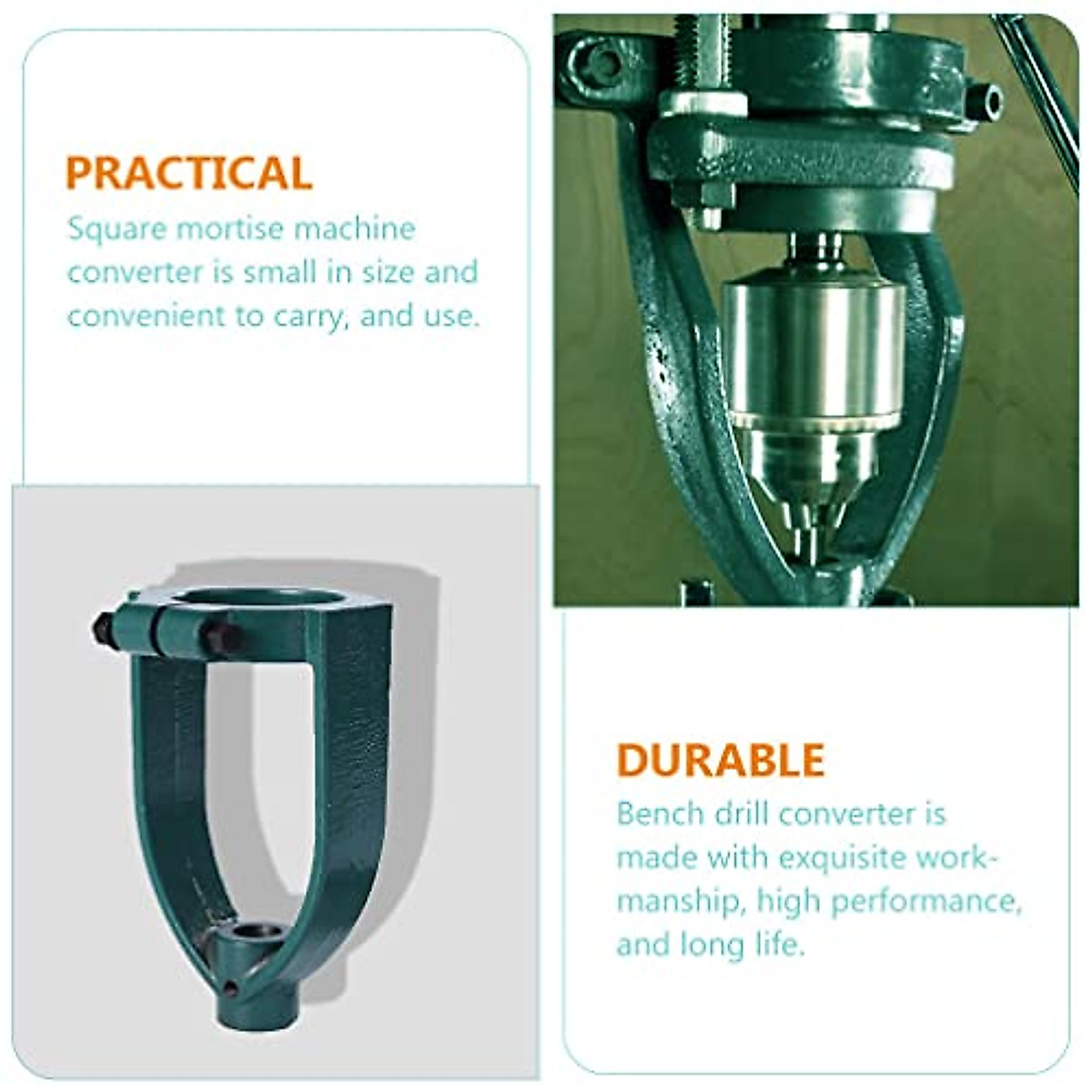 Operitacx Location Tool Square Tenon Converter Log Tenon Cutter Tenon Cutters For Log Furniture Bench Drill Square Hole Accessories Location Tool (65-53 reducer sleeve) Portable Drill Press