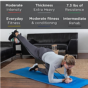 THERABAND Professional Latex Resistance Bands For Rehabilitation, Portable Fitness and Workout, Home Exercise, 5 Foot, Black, Special Heavy, Level 6, Individual Package