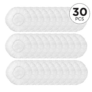 Donna Disposable Shower Caps for Travel - 30PCS Plastic Hair Caps Shower Caps for Women or Men Elastic Band Waterproof Plastic Bathing Showering All Hair Textures…