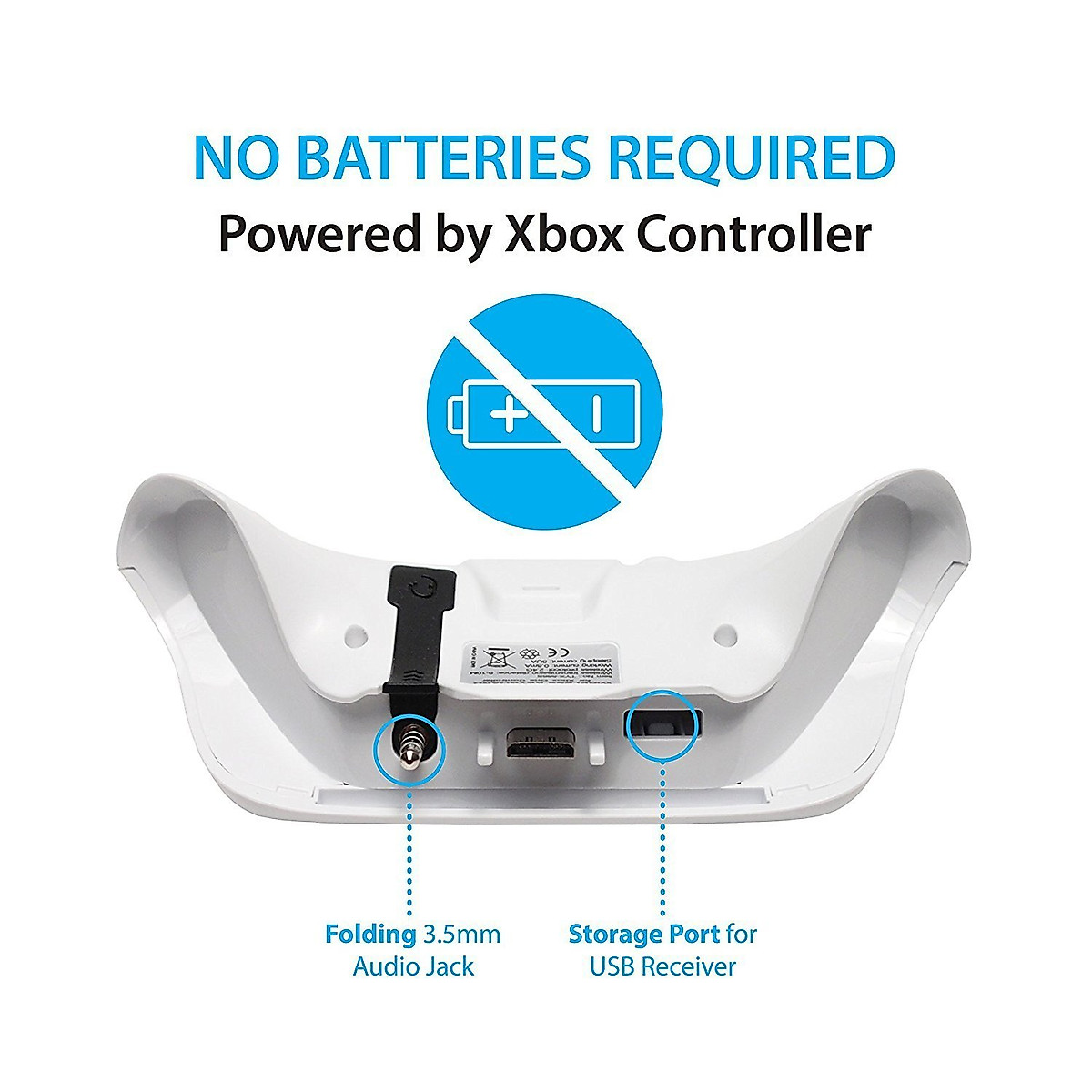 Megadream Xbox One Wireless Chatpad Keyboard with 3.5mm Audio Jack for Xbox One/One S/One X, Xbox Series S/X, Xbox One Elite/Elite 2, PC – 2.4G USB Receiver & Charge Cable included