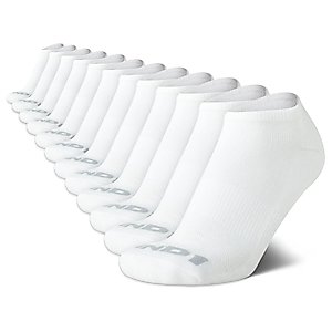 AND1 Men's Socks - Athletic Cushion Low Cut Socks (12 Pack), Size 6-12.5, White