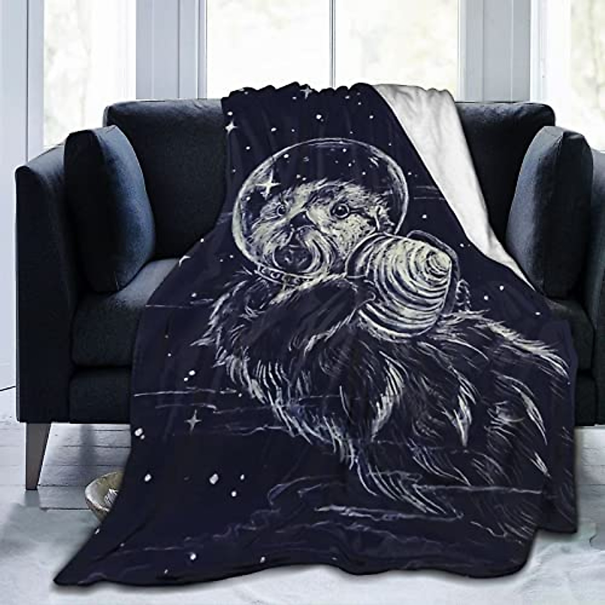 Sea Otters Blanket Comfort Warm Sea Otters Throw Blanket Soft Fleece Blankets for Home Bed Sofa (Sea Otters, 50"x40")