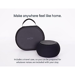 SNOOZ Pro - Smart White Noise Machine & Travel Case - Real Fan Inside, Non-Looping White Noise, Adjustable Tone & Volume - App-Based Remote Control & Sleep Timer - Midnight