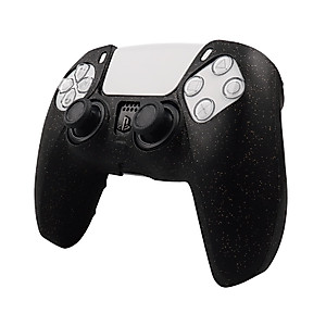 RALAN Controller Skin for PS5 Glitter Anti-Slip Silicone Cover Protector Case Compatible with PS5 Wireless/Wired Gamepad Controller with 4 Cat Paw Thumb Grip Caps & Black Pro Thumb Grip x 8.