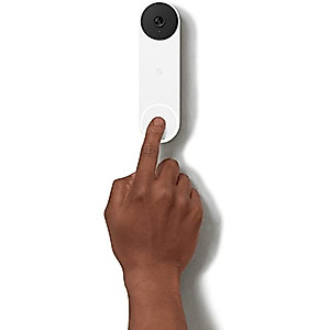 Google Nest Doorbell (Battery) - Wireless Doorbell Camera - Video Doorbell - Snow -1 Count (Pack of 1)