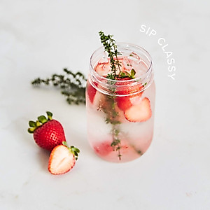 TOSSWARE POP 16oz Mason, Premium Quality, Recyclable, Unbreakable & Crystal Clear Plastic Drinking Jar, 12 Count (Pack of 1)