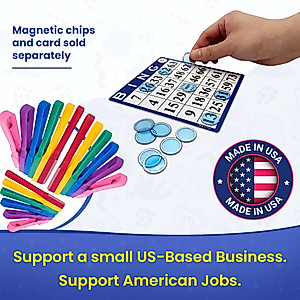 MR CHIPS Made in USA Magnetic Bingo Wand Set 18 Pack Wands - Ideal for Bingo, Science Experiments, Homeschool Accessories, Fridge Décor & Sewing Supplies
