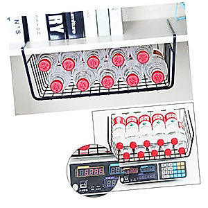 Alipis Fridge Shelves Shelf for Desk Kitchen Cabinet Shelf Hanging Storage Bin Basket Under Shelf Wire Rack Under Shelf Organizer Lower Hanger Lower Hanging Basket Storage Basket Food