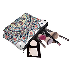 Deanfun Cosmetic Bag for Women, Mandala Flowers Waterproof Makeup Bags Roomy Toiletry Pouch Travel Accessories Gifts (50965)