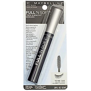 Maybelline Full 'N Soft Washable Mascara, Very Black, 0.28 fl. oz. (Pack of 3)