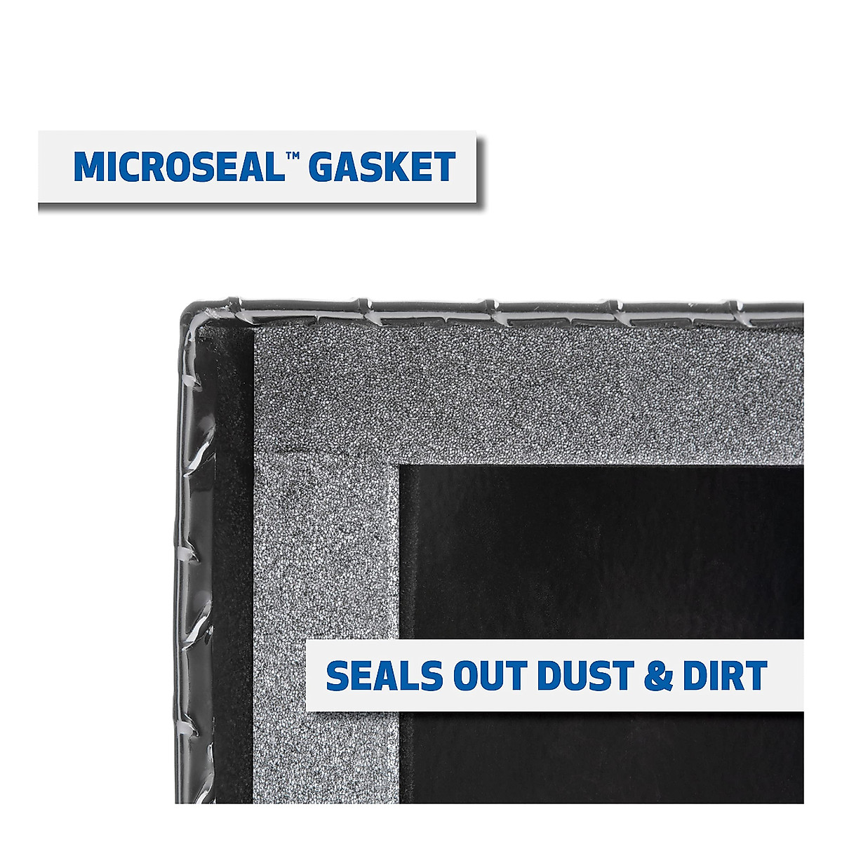 UWS TBS-69-SL-LP-BLK Black Single Lid Slim Line Aluminum Low Profile Toolbox with Beveled Insulated Lid