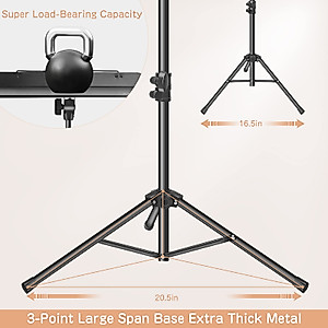 Ramzi Portable 5-in-1 Dual-Use Sheet Music Stand with Light, Clip, and Carrying Bag