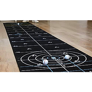 ME AND MY GOLF 6 in 1 Games Golf Putting Mat (14ft) - Includes Instructional Training Videos, Black