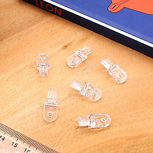 LifCratms 12Pcs Hardware Tilt Wand Tip, Transparent Repair Interior Window Blind Tilt Wand Tip for Broken Horizontal Blind Tilt Wand Vertical Blinds Replacement Parts