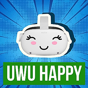 UwU Happy Face - Oculus Quest 2 - Decals - Black & Pink