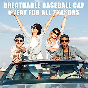 72 Pcs Plain Baseball Caps Bulk Blank Dad Hat Adjustable Back Strap Caps Unisex Solid Color Golf Hat for Men Women Sports (Black)