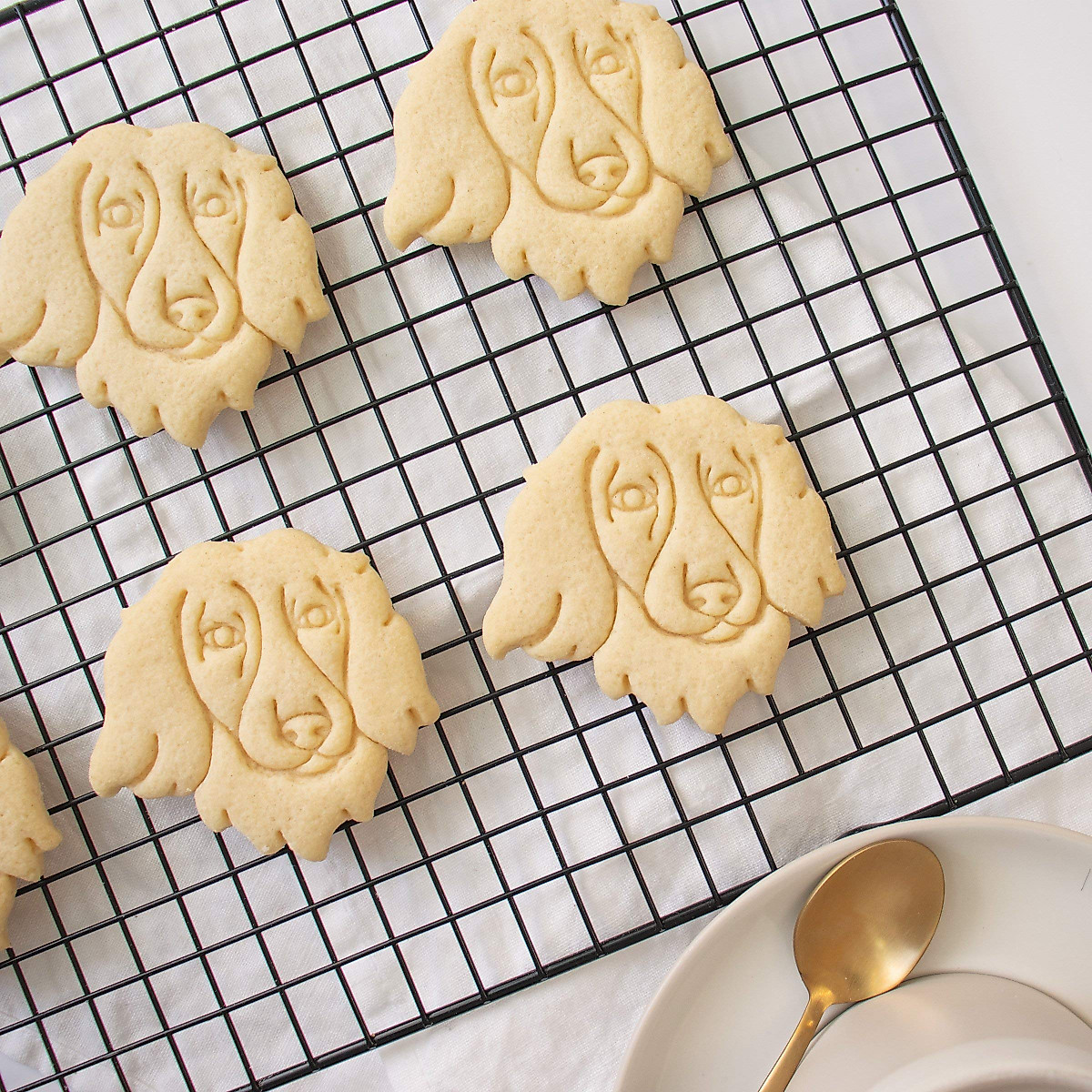 Set of 2 Long Haired Dachshund cookie cutters (Designs: Body & Face), 2 pieces - Bakerlogy