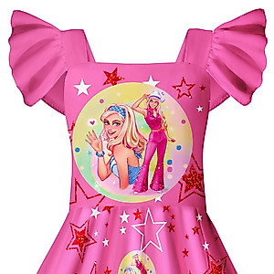 YY-one Girls Toddler Margot Robbie Dress Doll Movie 2023 Casual Outfit Clothes Party Gift Kids 3-8Y