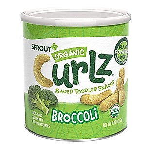 Sprout Organic Baby Food, Stage 4 Toddler Snacks, Broccoli Plant Power Curlz, 1.48 Ounce (Pack of 6)