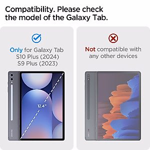 Spigen Tough Armor Pro Designed for Samsung Galaxy Tab S9 Plus Case 12.4 Inch 2023 (SM-X81) Premium Shockproof Protective Hard Shell Case with Kickstand and S Pen Holder - Black, ACS06835