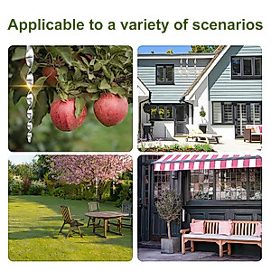 OFFO Large Bird Scarer Rods, 15.7 Inches (10 Pcs) Reflective Bird Device Outdoor Bird Scarer to Keep Pigeon and Woodpecker Away from Garden or Yard, Silver