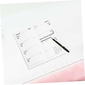 STOBOK 4pcs Gallery Leather Weekly Planner 2024 Planner Notebook Daily Work Planner Digital Calendar Planner Daily Task Planner Note Pads Notebooks Office Single Pad Paper Pocket