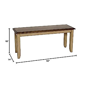 Sunset Trading Brook Bench with Pecan Seat, Wheat