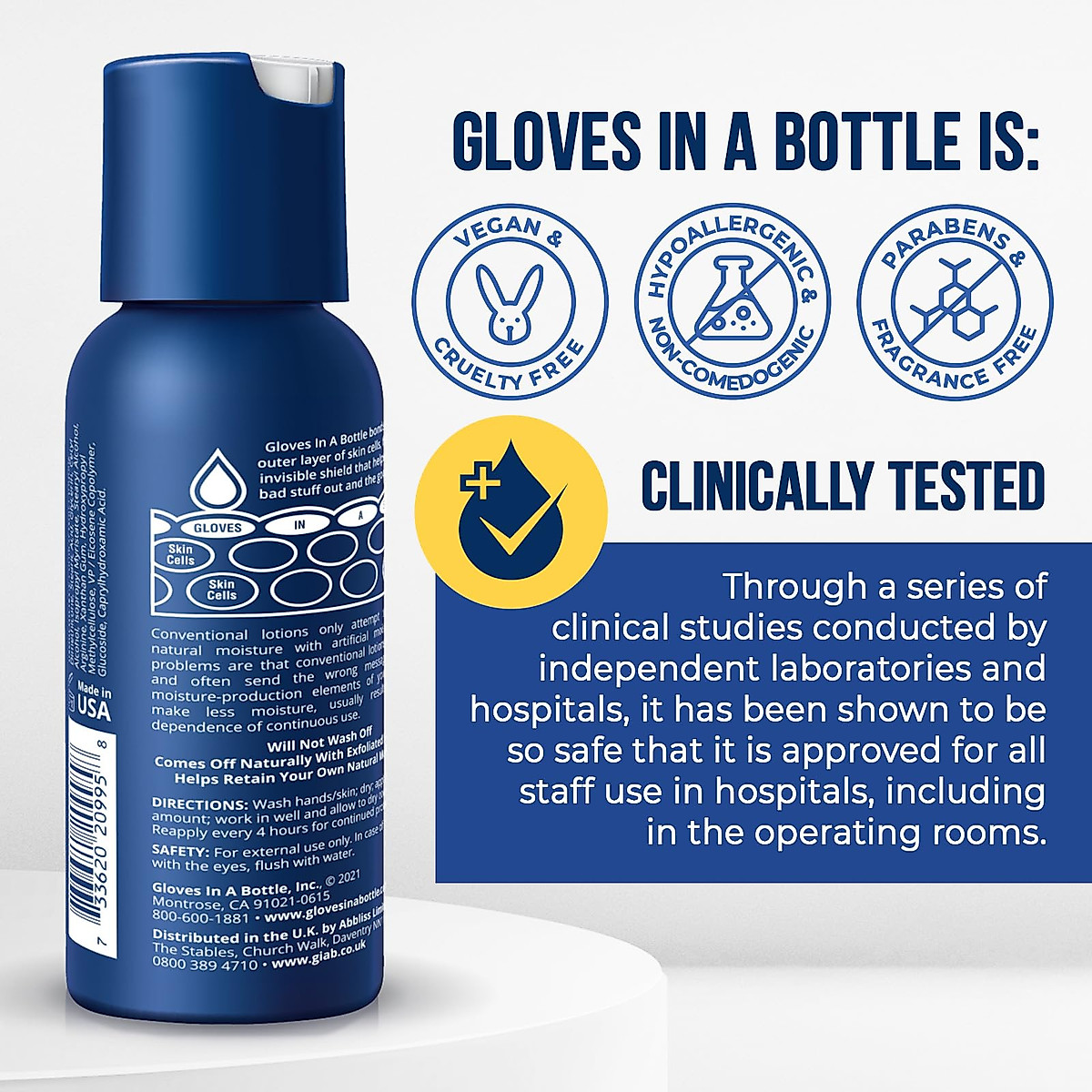 Gloves in a Bottle Shielding Lotion for Dry Itchy Skin 2 ounce, Pack of 3