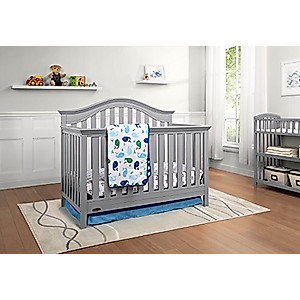 StorkCraft Graco Bryson 4-in-1 Convertible Crib,Pebble Gray,Easily Converts to Toddler Bed Day Bed or Full Bed,Three Position Adjustable Height Mattress,Some Assembly Required (Mattress Not Included)