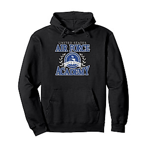 Elite Authentics Air Force Falcons Men's Black Solid Classic Fit Long Sleeve Hoodie with Kangaroo Pocket