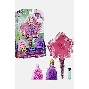 Disney Princess Secret Styles Magic Glitter Wand Rapunzel Doll and Wand Playset, Arts and Crafts Toy for Kids 4 and Up