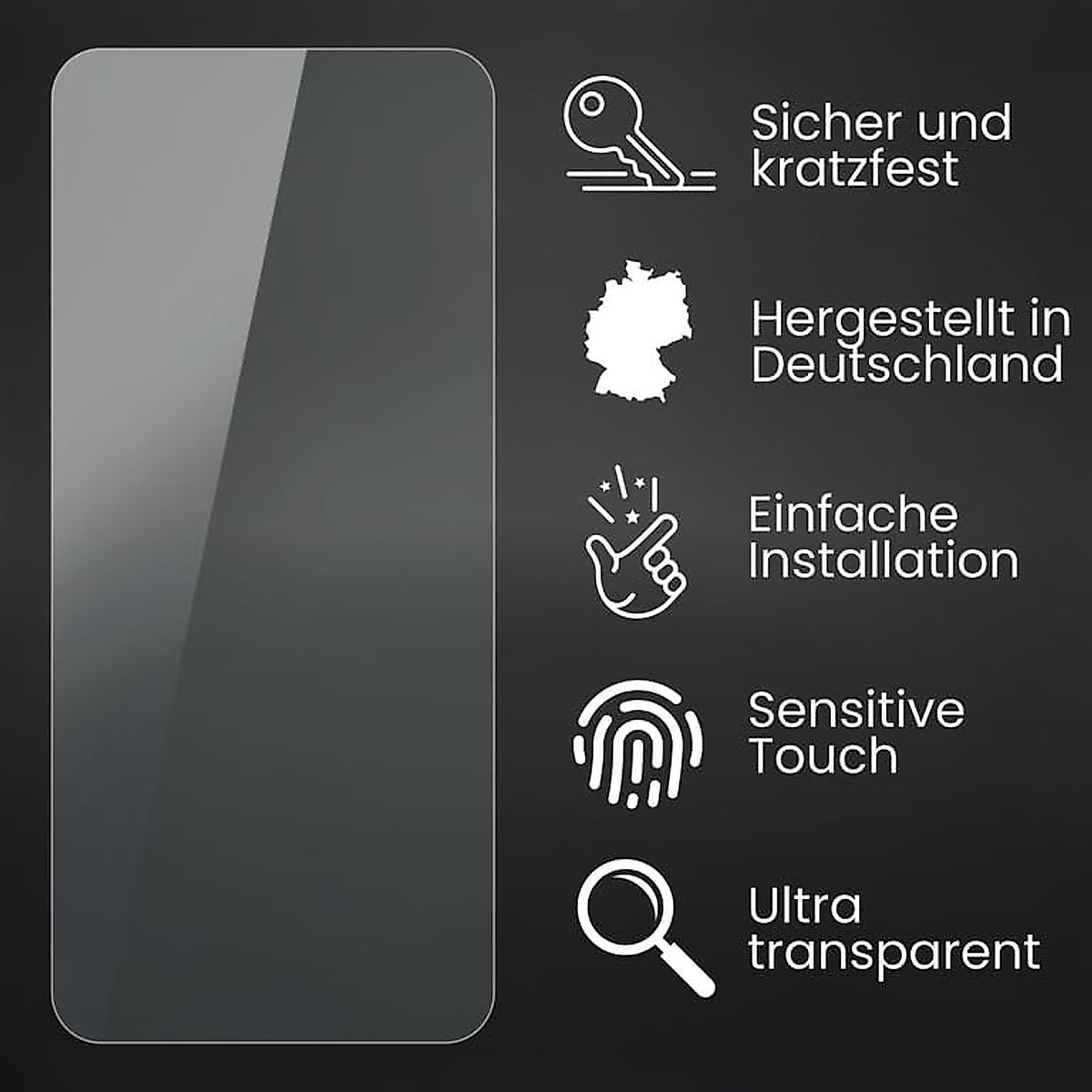 Bruni Screen Protector compatible with Oppo Reno 2 Z Protector Film, crystal clear Protective Film (2X)