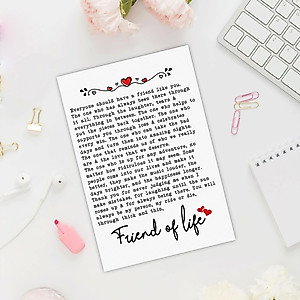popmazing Best Friend Card - Thank You For Being In My Life - Friend For Life - Card For Special Friend - Recycled Card For Best Friend - Bestie Cards, 5 x 7 inches…