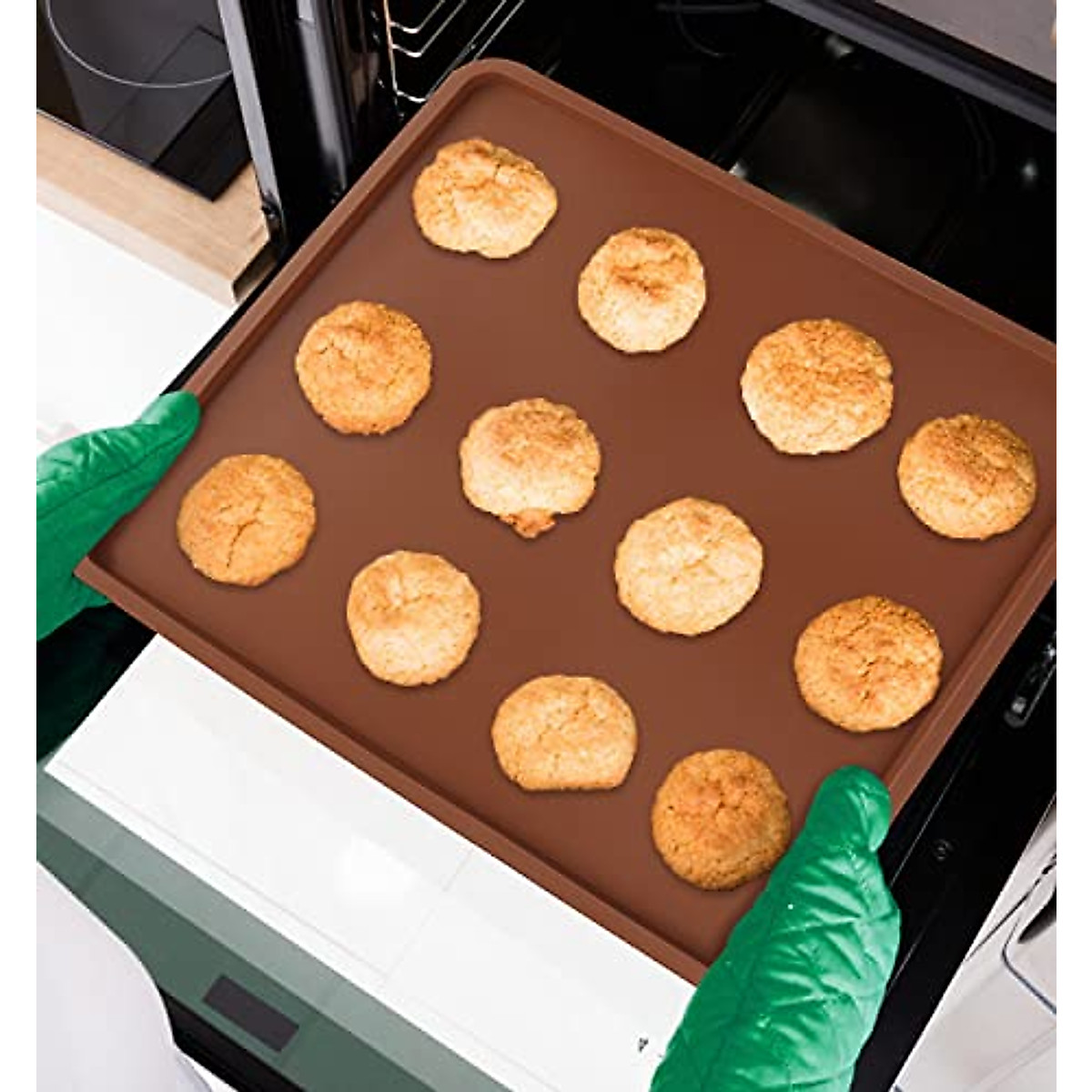 4 PCS Silicone Dehydrator mats with Edge, Fruit Roll Sheet Compatible with Cosori CP267-FD & Magic Mill, BPA-Free Silicone Tray Liners for Fruit Leather, Vegetables, Meat, Herbs and Liquid